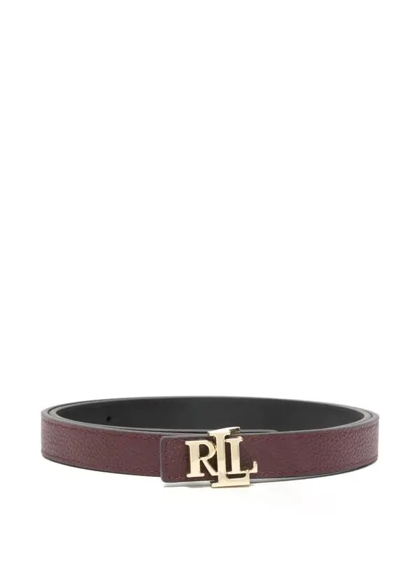 Ralph Lauren Logo-plaque Leather Belt - Red