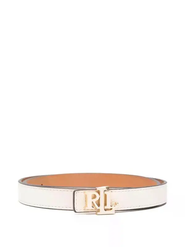Ralph Lauren Logo-buckle Leather Belt - White