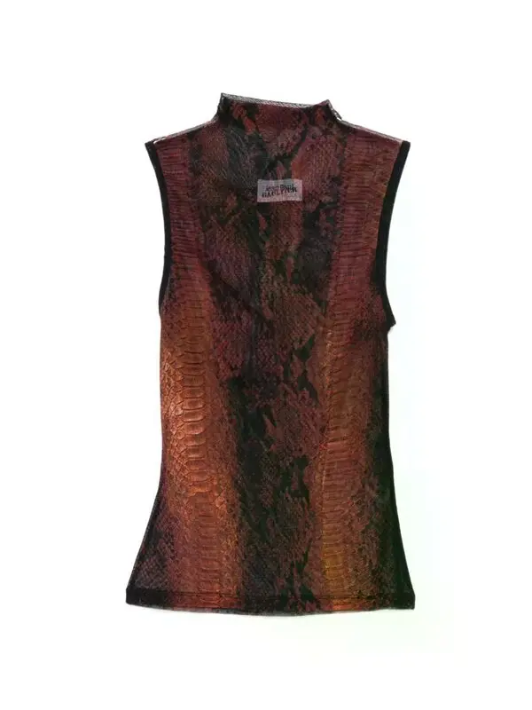 JEAN PAUL GAULTIER Animal-print Top - Brown