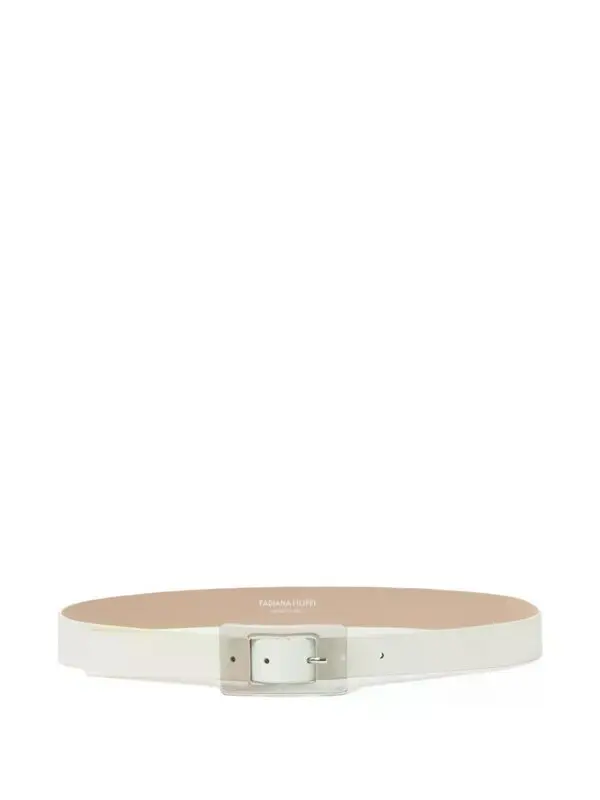 Fabiana Filippi Square-buckle Belt - White
