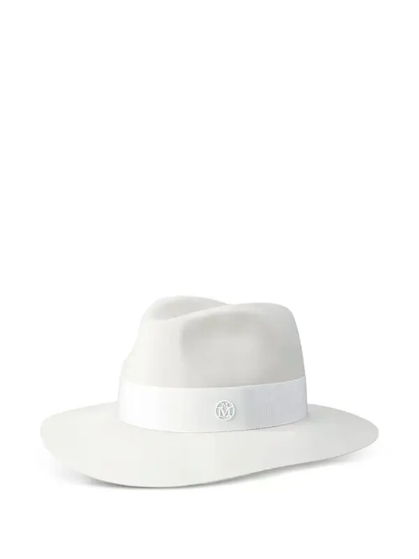 MAISON MICHEL Henrietta Fedora Hat - White