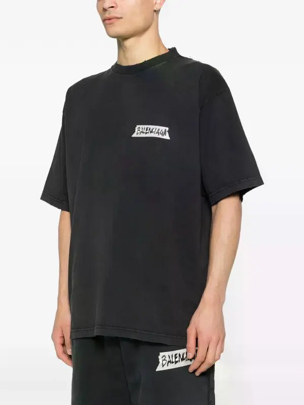 Balenciaga Logo-print T-shirt - Black