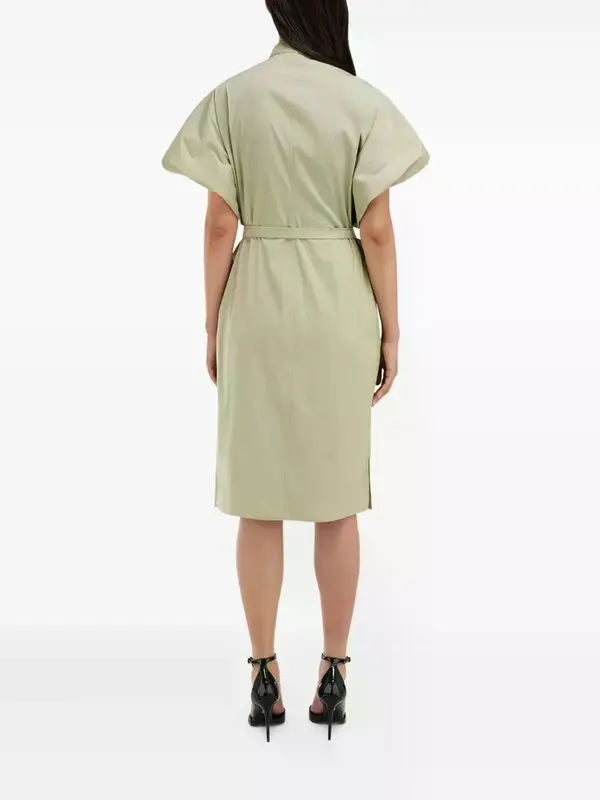 Ferragamo Belted Shirt Dress - Green