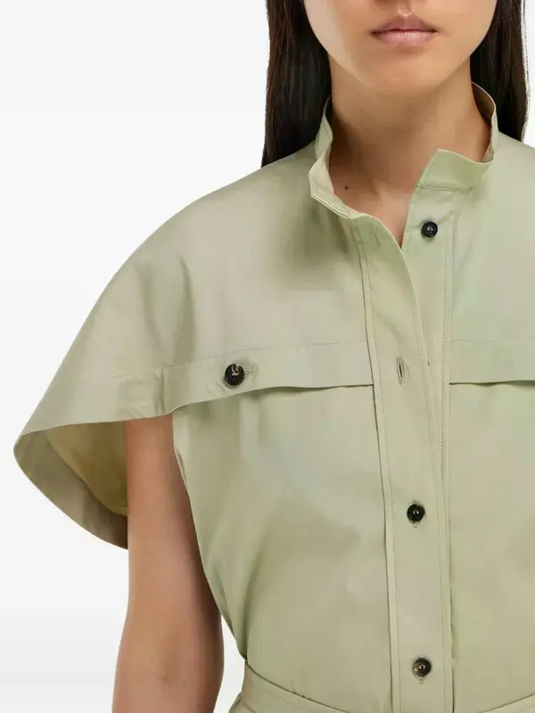 Ferragamo Belted Shirt Dress - Green
