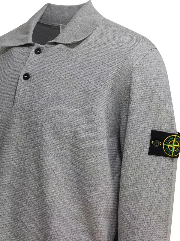 Stone Island Long-sleeve Polo Shirt - Grey