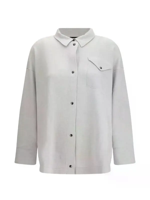 Fabiana Filippi Patch-pocket Button Knit Shirt - Grey