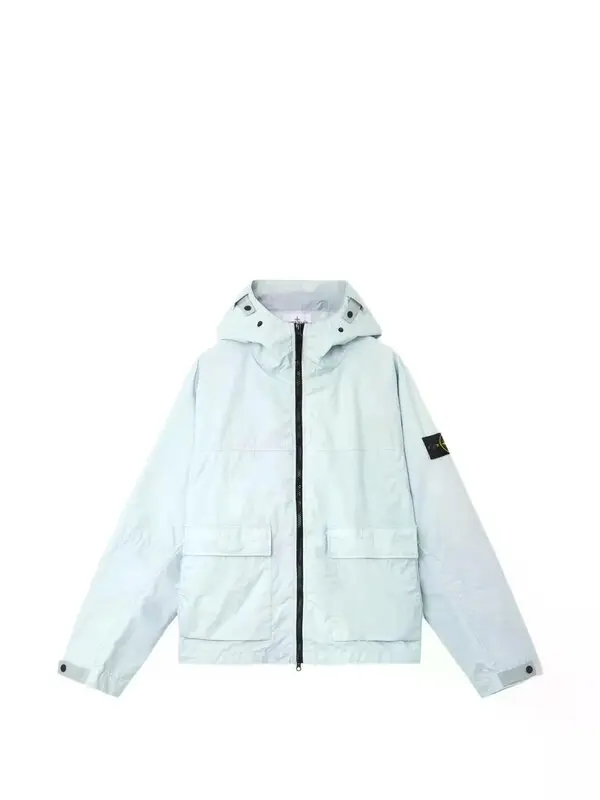 Stone Island Logo-patch Hooded Jacket - Blue