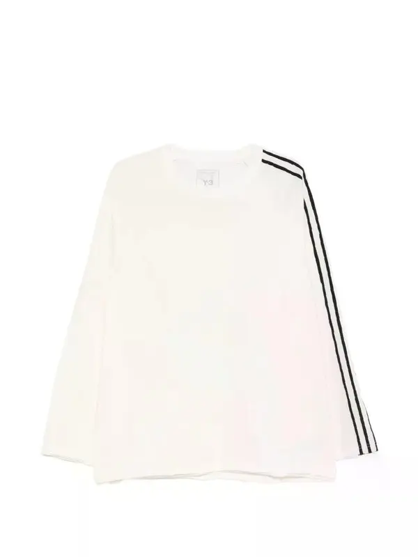 Y3 3-stripes Long-sleeved T-shirt - White