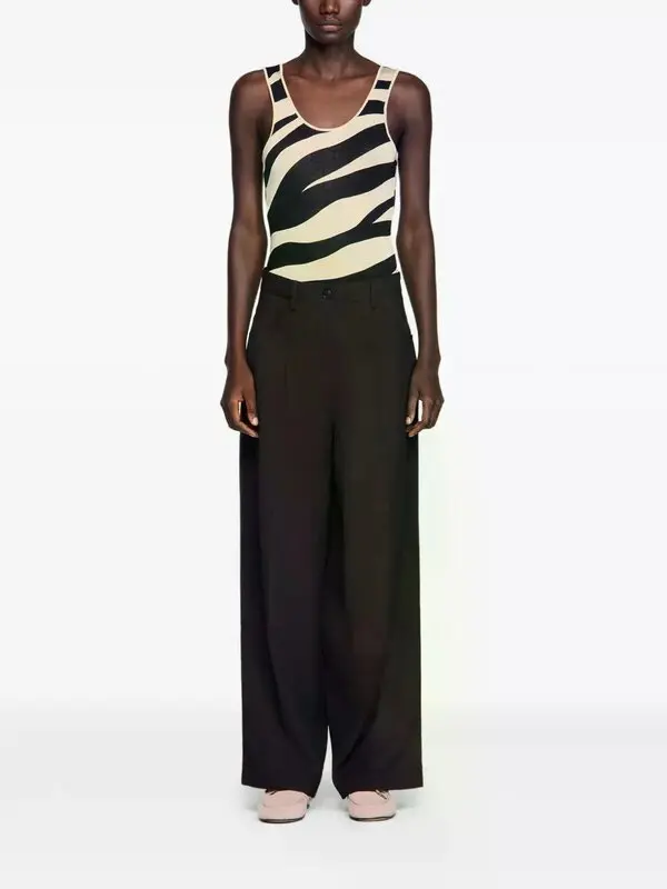 Sandro Wide-leg High-waisted Trousers