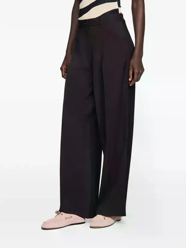 Sandro Wide-leg High-waisted Trousers