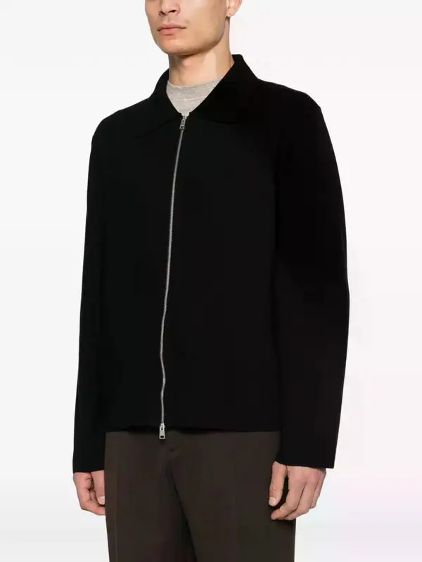 Sandro Zipped Viscose Knit Cardigan