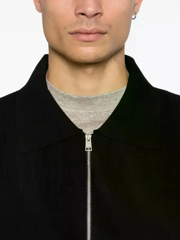 Sandro Zipped Viscose Knit Cardigan