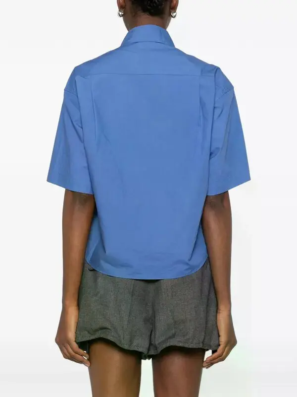 Sandro Embroidered And Beaded Oversized Cotton Blend Shirt