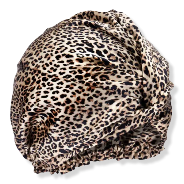BLISSY Silk Bonnet With Print - Leopard