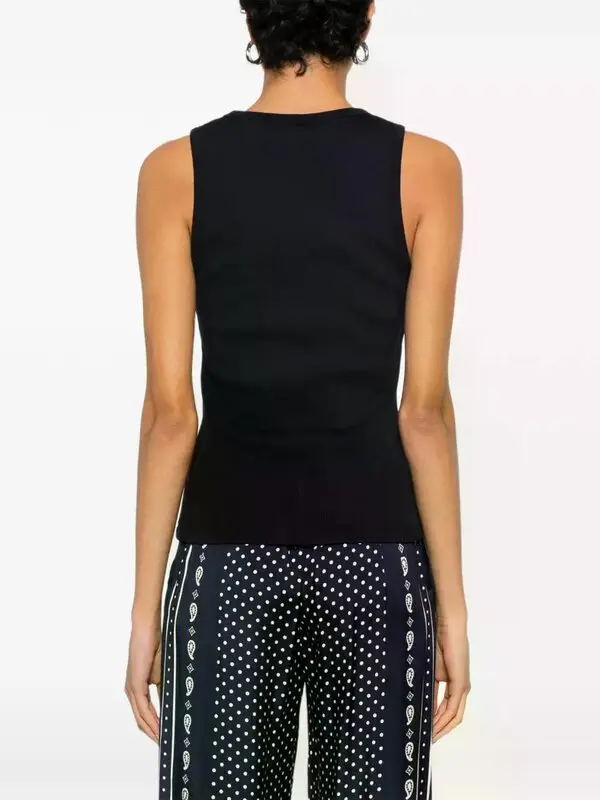 Maje Heart-embroidered Tank Top - Blue