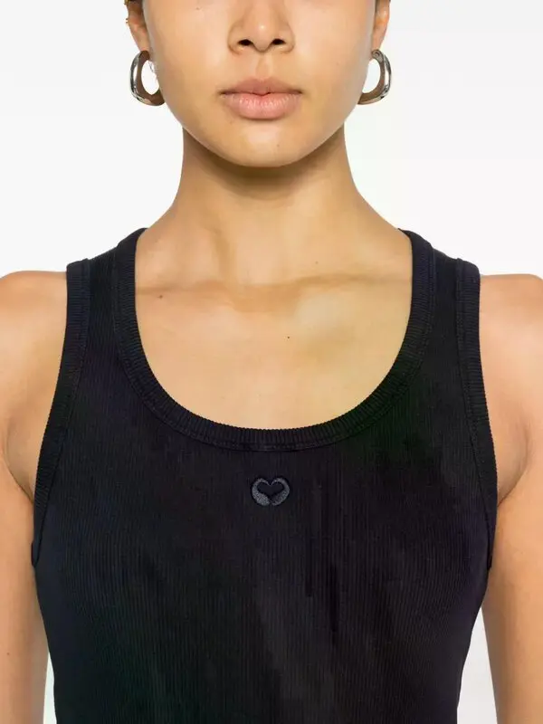 Maje Heart-embroidered Tank Top - Blue