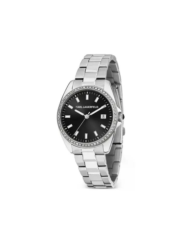 Karl Lagerfeld 34mm Crystal Watch - Black