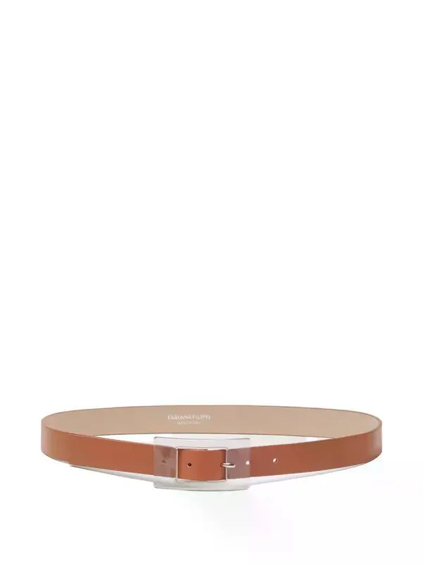 Fabiana Filippi Transparent-buckle Belt - Brown