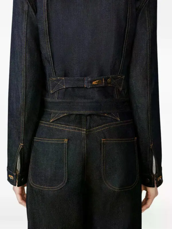 Thom Browne Pointed-collar Denim Jacket - Blue