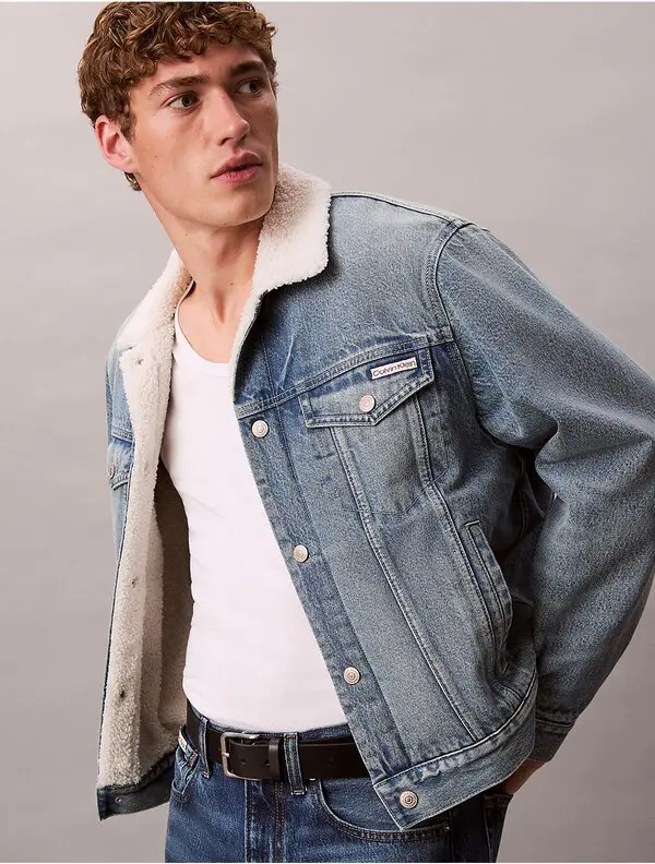 Calvin Klein 90s Sherpa Trucker Jacket