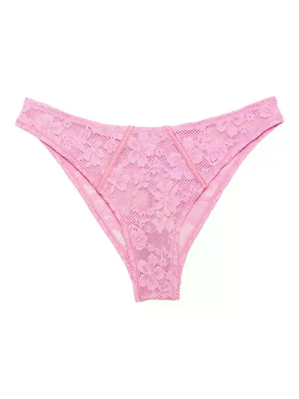 Fleur Du Mal Le Stretch Lace Cheeky Briefs - Pink