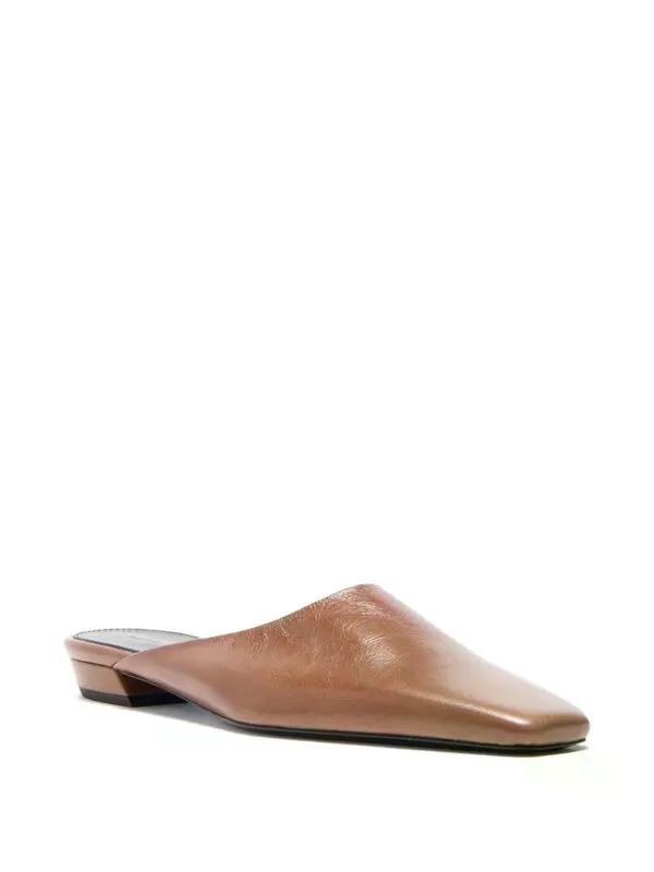 Proenza Schouler Trap Leather Mules - Brown