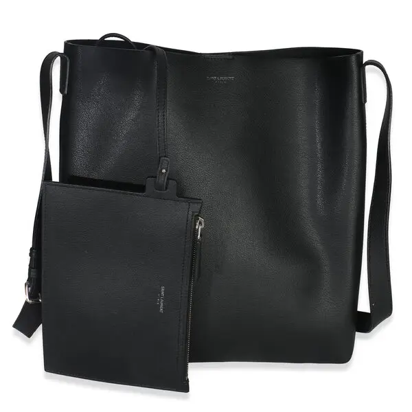 Saint Laurent Leather Bold Hobo - Black