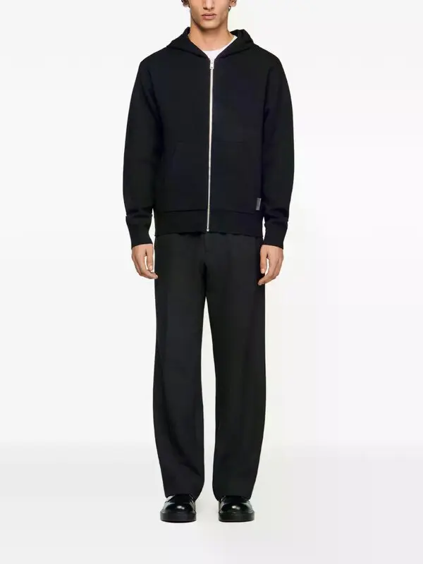 Sandro Long-sleeve Zip-up Hoodie - Black