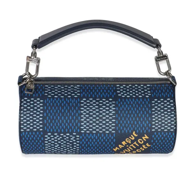 LOUIS VUITTON Damier Heritage Canvas Soft Polochon Pm - Blue