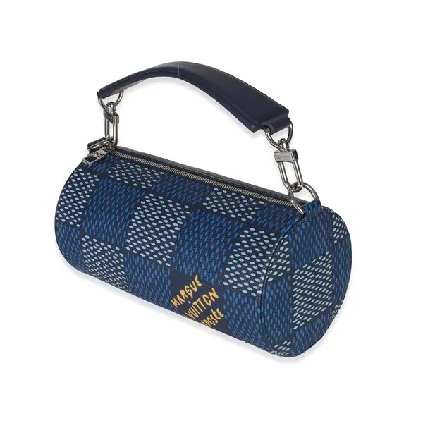 LOUIS VUITTON Damier Heritage Canvas Soft Polochon Pm - Blue