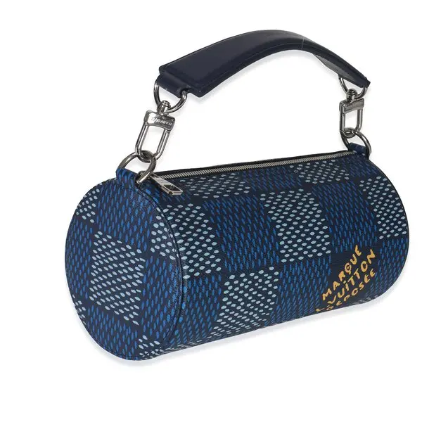 LOUIS VUITTON Damier Heritage Canvas Soft Polochon Pm - Blue