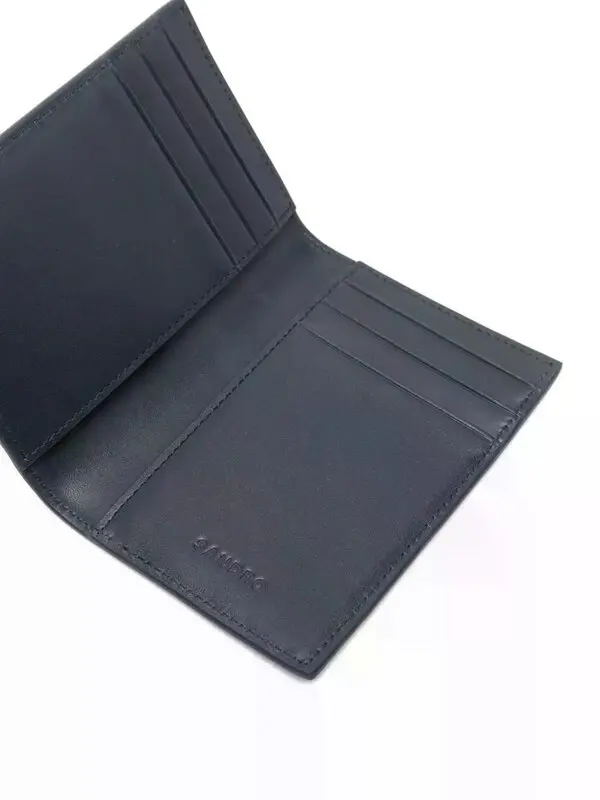 Sandro Grained Leather Foldable Cardholder