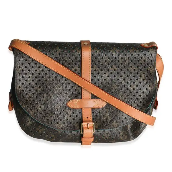 LOUIS VUITTON Saumur Perforated Monogram Coated Canvas