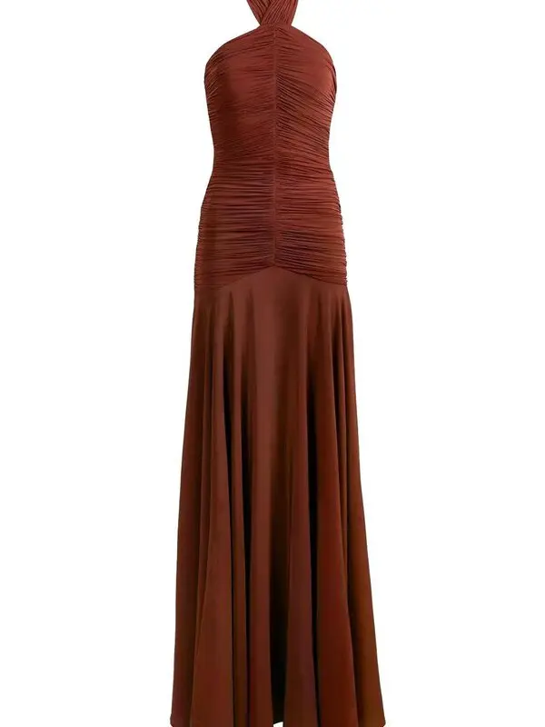 Silvia Tcherassi Moira Ruched Maxi Dress
