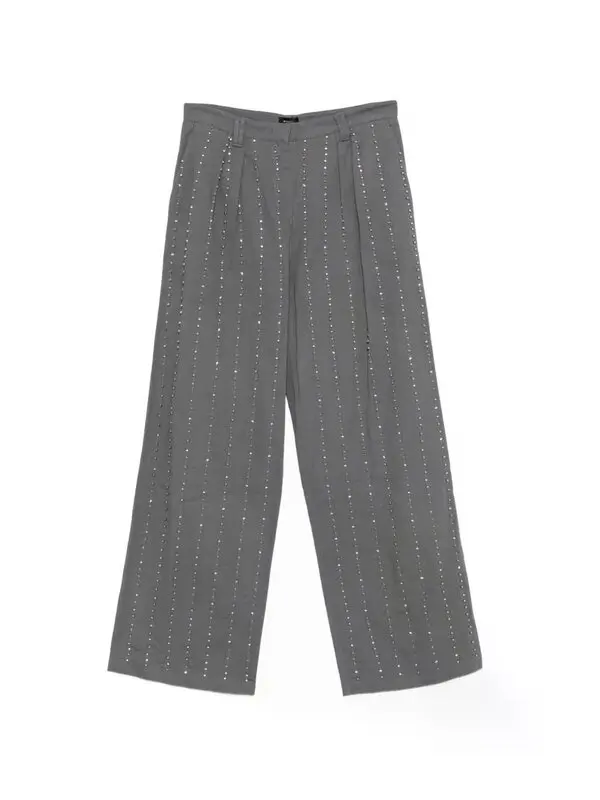 Pinko Penny Embellished Trousers - Grey