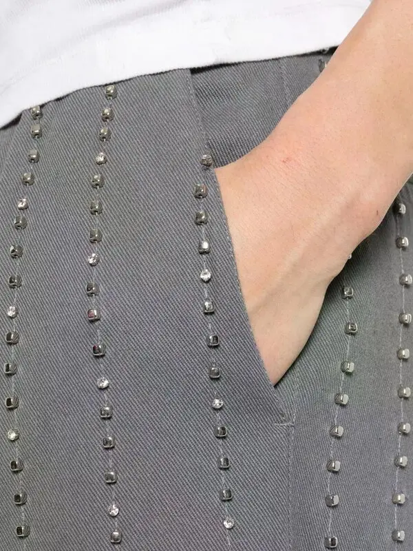 Pinko Penny Embellished Trousers - Grey