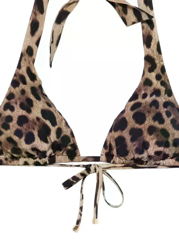 Dolce & Gabbana Leopard-print Tie Bikini