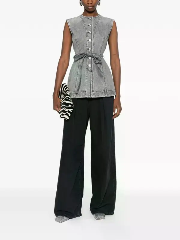 Sportmax Belted Vest - Grey