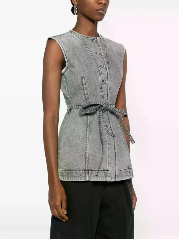 Sportmax Belted Vest - Grey