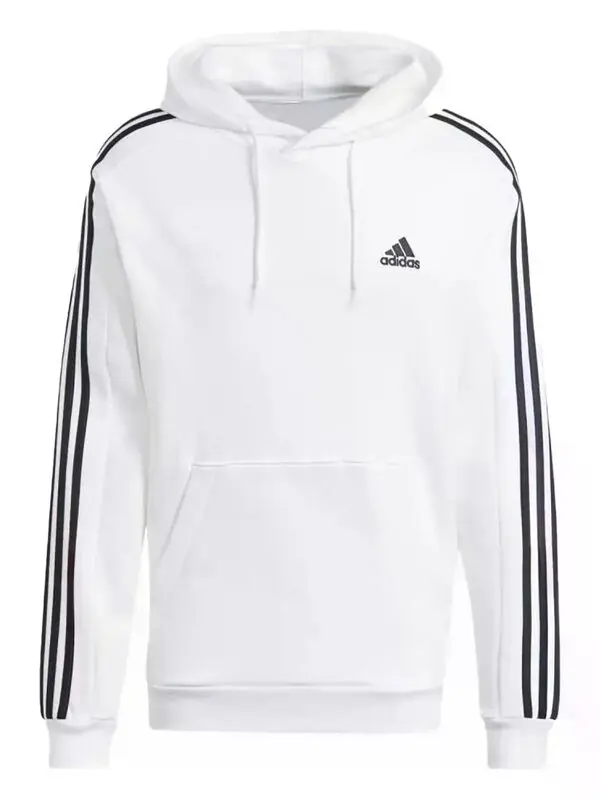 Adidas Stripes-detail Hooded Hoodie - White