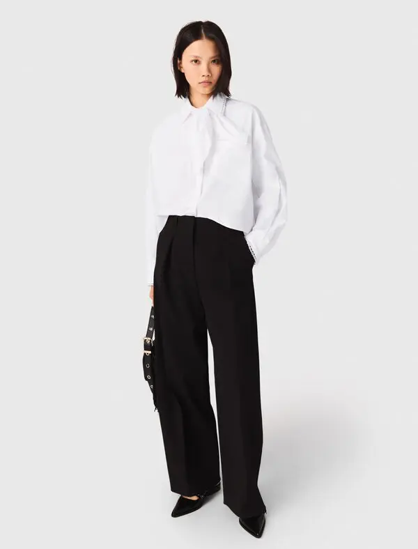 Maje Balloon Suit Trousers - Black
