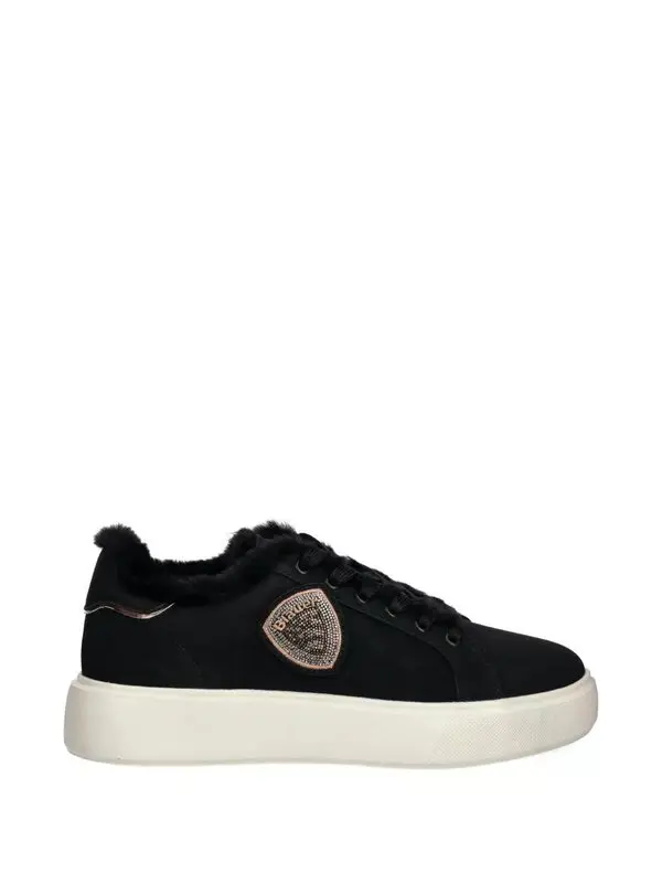 BLAUER. Venus Faux-fur-trim Sneakers - Black