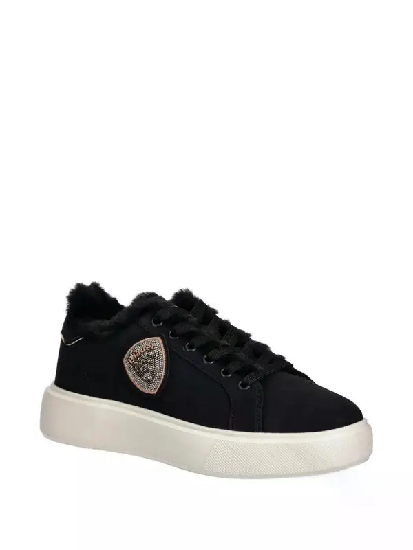 BLAUER. Venus Faux-fur-trim Sneakers - Black