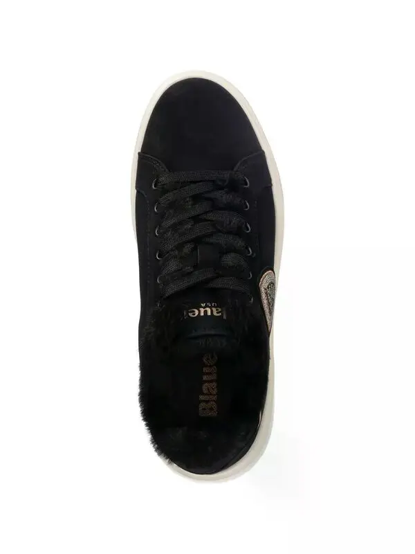 BLAUER. Venus Faux-fur-trim Sneakers - Black