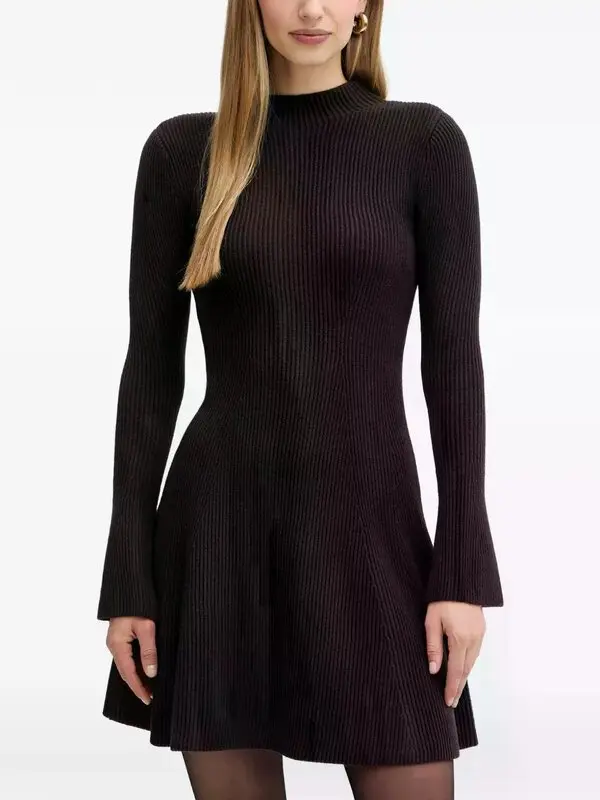 TWINSET Flared Rib Mini Dress