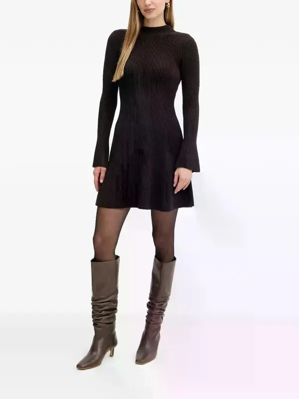 TWINSET Flared Rib Mini Dress