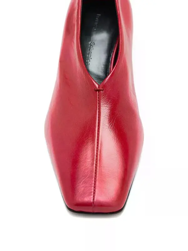 Proenza Schouler Square-toe Kitten Heel Pumps - Red