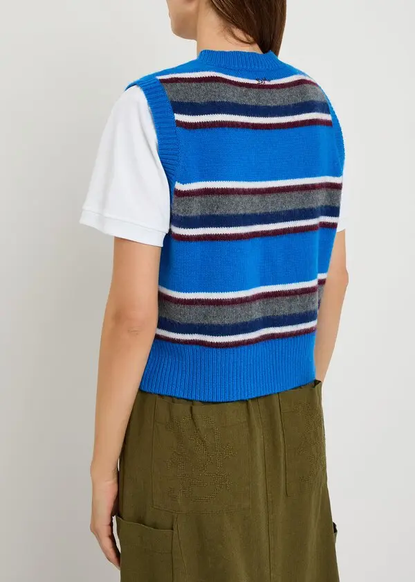 DAMSON MADDER Sofie Striped Wool Vest