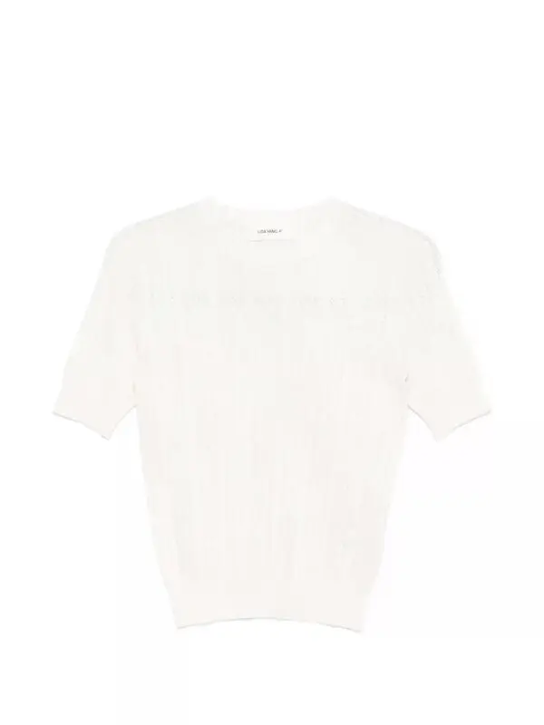 LISA YANG Nika Short-sleeve Sweater - White