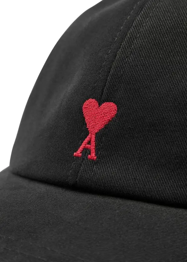 AMI Paris Logo-embroidered Cotton Cap